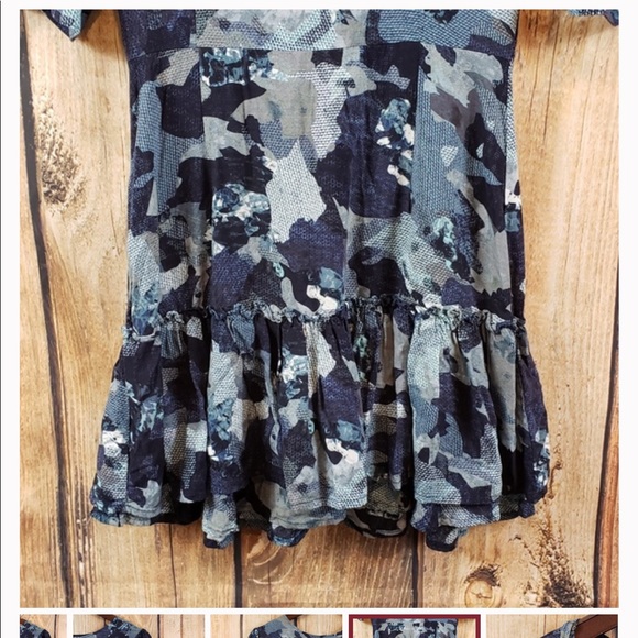 Sam & Lavi | Dresses | Sam Lavi Mini Dress In Blue Camo Print | Poshmark